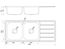 Posh Solus MK3 Double Bowl Inset Sink, 1 Taphole, Left Hand Bowl Stain ...